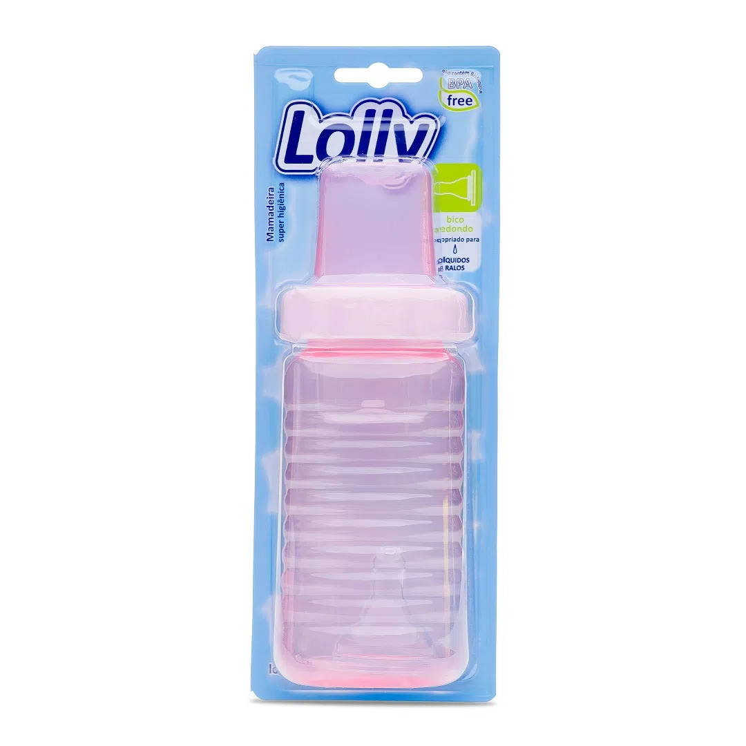 Maxxi Econômica || Produto: Mamadeira Lolly Big Clean Silicone Rosa 340ml